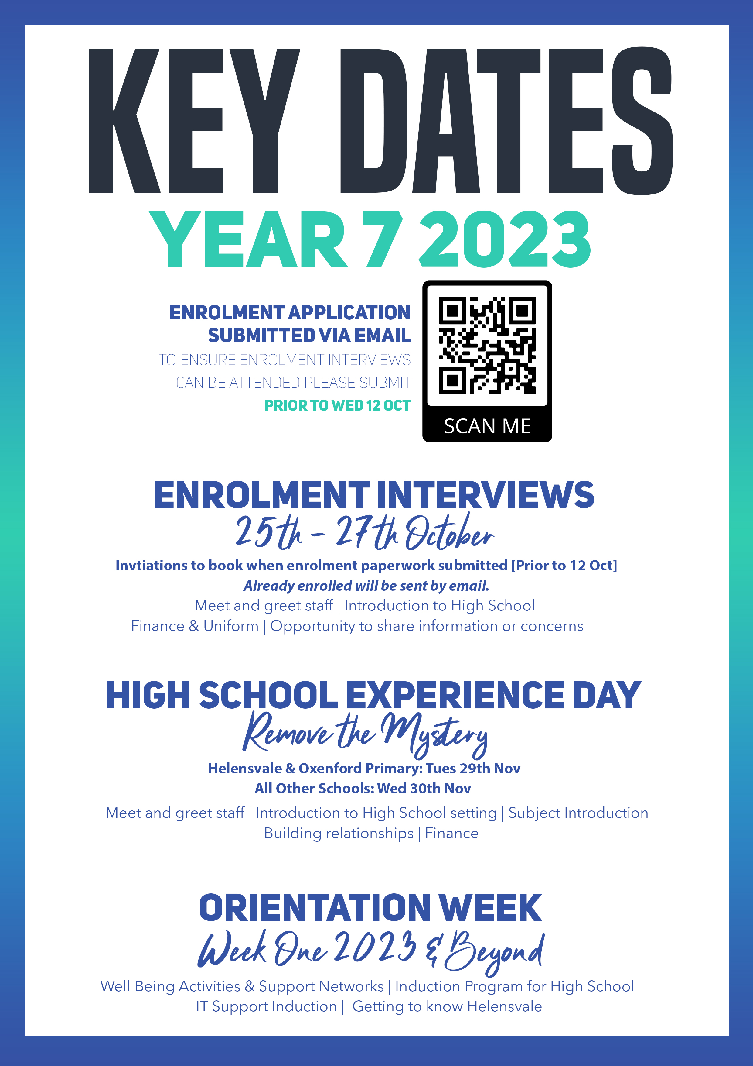 Enrolling At Our School